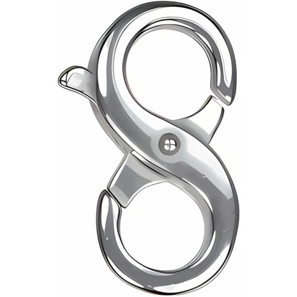 商品名uGems ダブルオープニング スターリングシルバー インフィニティ フィギュア 8 ロブスタークロー留め金 14mm シルバー g-2601Double Opening Sterling Silver Infinity Figure...