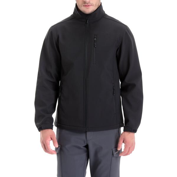 商品名: TRAILSIDE SUPPLY CO. メンズ ソフトシェル 裏起毛ジャケット 冬用 アウトドアコート ウィンドブレーカー 中重量撥水 ブラック 4XL TRAILSIDE SUPPLY CO. Men's Softshell ...