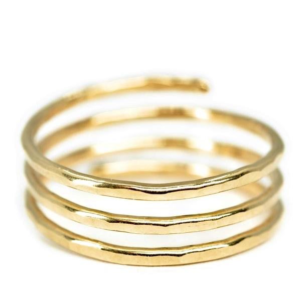 商品名:  14k gold filled Adjustable wire wrap ring, thumb ring, pregnancy ring, Handmade in USA by Mu-Yin Jewelry (MEDIUM s...