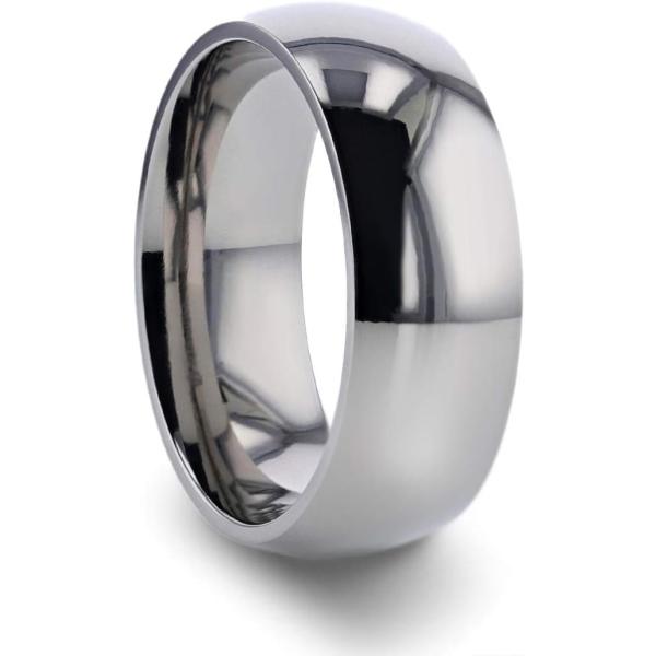 商品名Thorsten Peterson | チタンリング メンズ | 軽量チタン | 快適フィット | ドーム型光沢仕上げ チタン メンズ 結婚指輪 - 8 mmThorsten Peterson | Titanium Rings for...