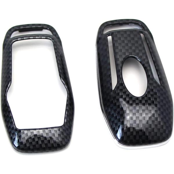 商品名[x xotic tech] カーボンファイバーパターンキーチェーンFobケースシェル Ford/Lincoln 4,5 Buttons Smart Key #FO10Xotic Tech Glossy Black Carbon Fi...