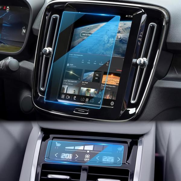 商品名LFOTPP Volvo XC40 XC60 XC90 V90 V60 S90 S60 2016-2020 2021 カーナビおよびエアコンディスプレイスクリーンプロテクター クリア強化ガラス センタータッチスクリーンプロテクター 高...