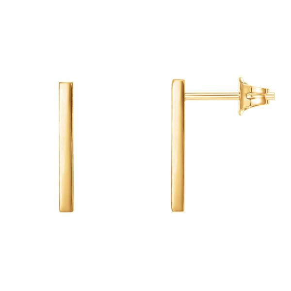 商品名: PAVOI 14Kゴールドメッキ可憐なミニバースタッドピアス - 5/8"ショートイエロー PAVOI 14K Yellow Gold Plated Sterling Silver Post Dainty Mini Bar Stu...