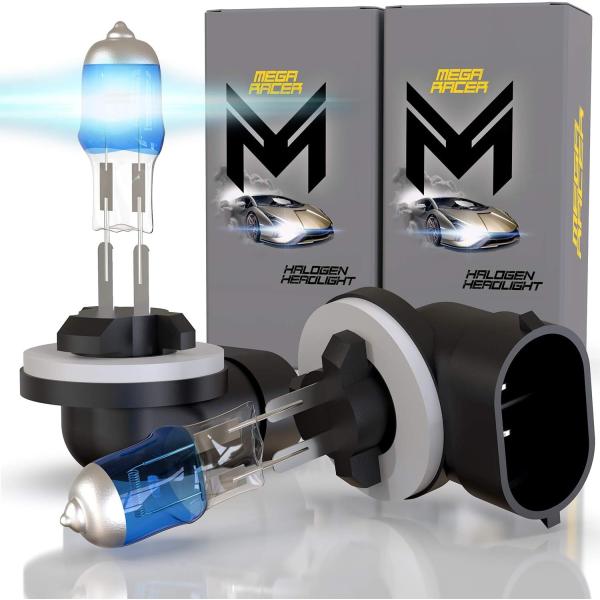 商品名Mega Racer 881/886/889/894/896/898 Halogen Headlight Bulb - 5000K Super White, 12V 37.5W, Xenon, PGJ13 Base, IP68 Wat...