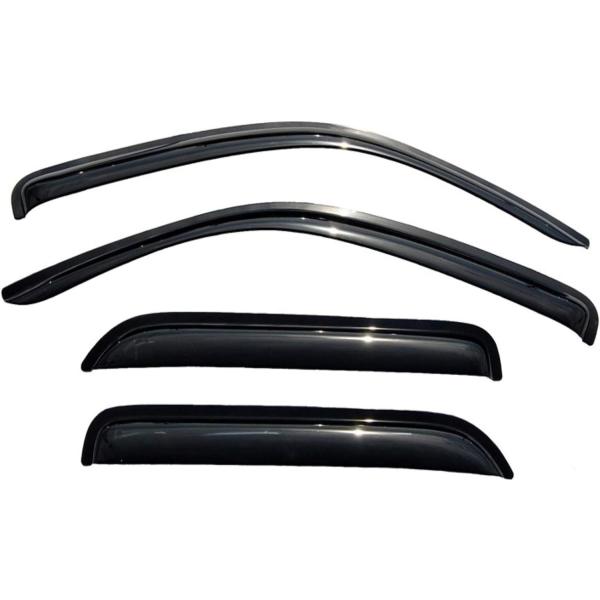 商品名Laprive Auto 4pcs Side Window Deflectors Window Visors 02-08 Ram 1500/03-09 Ram 2500/3500 Quad/Crew Cab Visor Sun/Rai...