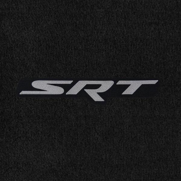 商品名Lloyd Mats   - Velourtex ブラック フロントフロアマット ジープ グランドチェロキー 2006-18用 シルバーSRTアップリケ付きLloyd Mats   - Velourtex Black Front Fl...