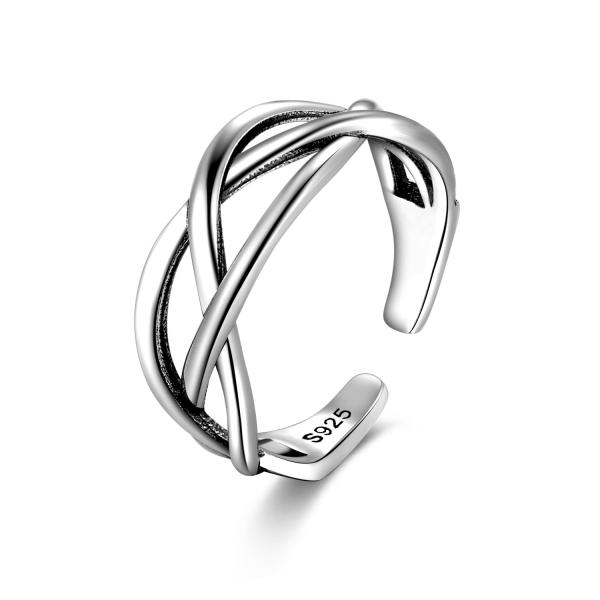 商品名: CANDYFANCY (キャンディファンシー) ケルトノットリング 925スターリングシルバーオープン中指ナックル 親指リング 女性用 サイズ4-7 CANDYFANCY 925 Celtic Knot Ring Sterling...