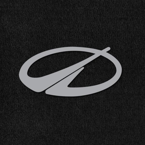 商品名Lloyd Mats - Velourtex ブラック フロントフロアマット オールズモビルブラバダ 1997年〜2004年用 シルバーオールズモビルロゴ刺繍入りLloyd Mats   - Velourtex Black Front...