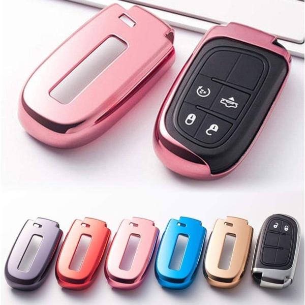 商品名x xotic tech ローズゴールド ソフト TPU キーフォブ シェルスキンカバー クライスラー 200 300 / ダッジ チャージャー チャレンジャー ダート デュランゴ ジャーニー/ジープ グランドチェロキー レネゲードの...