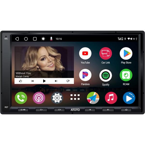 商品名ATOTO A6PF Android Double-DIN Car Stereo, Wireless CarPlay, Wireless Android Auto, Mirrorlink, 7"" Touchscreen in-Das...