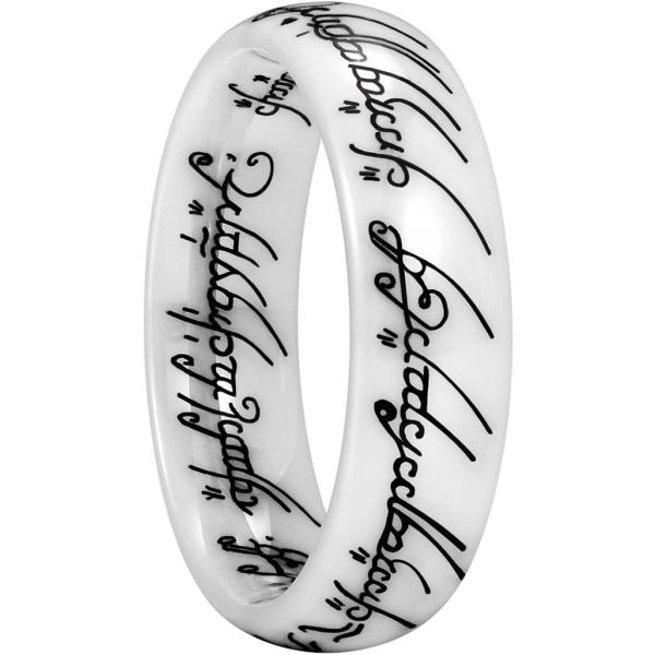 商品名King Will マジックメンズ 6mm ホワイトセラミックリング ブラック 快適フィット 結婚指輪King Will 6mm White Lord Rings Ceramic Ring One Ring of The Rings ...