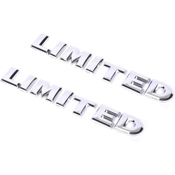商品名2個 (1セット) オートチューニング リミテッドトランクフードドアエンブレムデカール 3Dロゴ トヨタ フォード ジープ グランドチェロキー ラングラー コンパスオート用 (クロム)2pcs Limited Emblems, Aut...