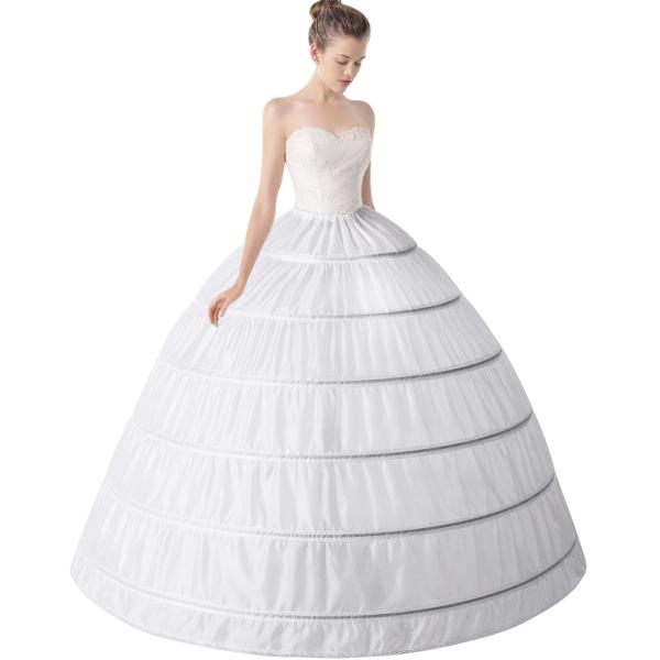 商品名: Mojonnie ACCESSORY レディース US サイズ: One Size カラー: ホワイト Mojonnie Petticoats for Women 6-Hoops Hoop Skirt Crinoline Pett...