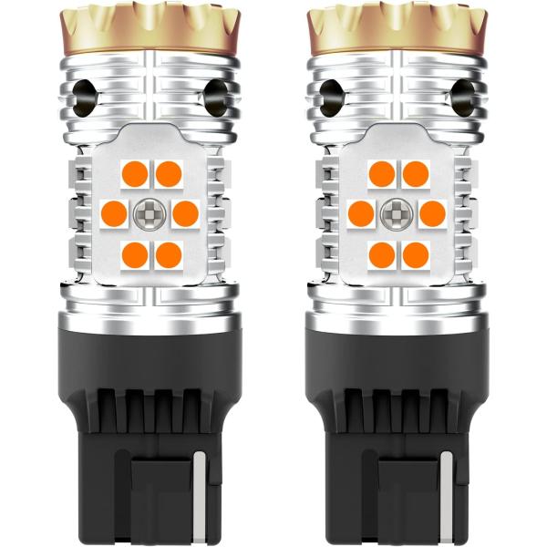 商品名LASFIT 7440 LED電球 アンバー 7440NA WY21W ウィンカーライト ハイフラ防止 キャンバス対応 W21W ウィンカー電球 負荷抵抗不要 2022年アップグレード交換用電球(2個パック)LASFIT 7440 L...
