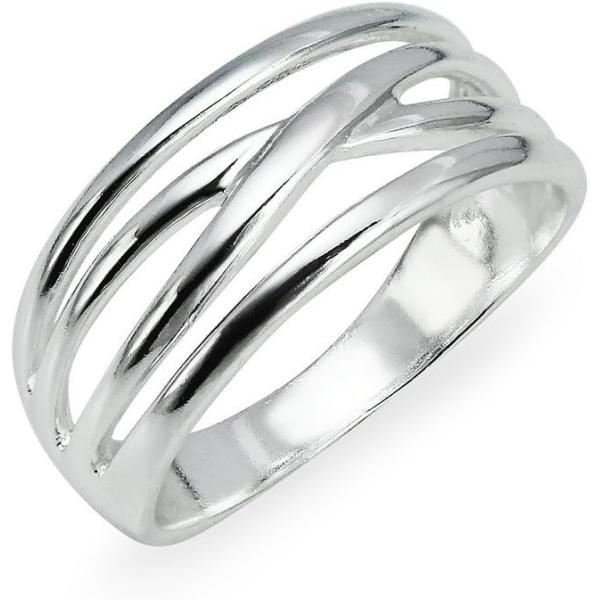 商品名スターリングシルバークリスクロスマルチバンドリングサイズ5 to 10SILVERLINE JEWELRY Sterling Silver Multi Bands Ring for Women Size 5ブランド：SILVERLIN...