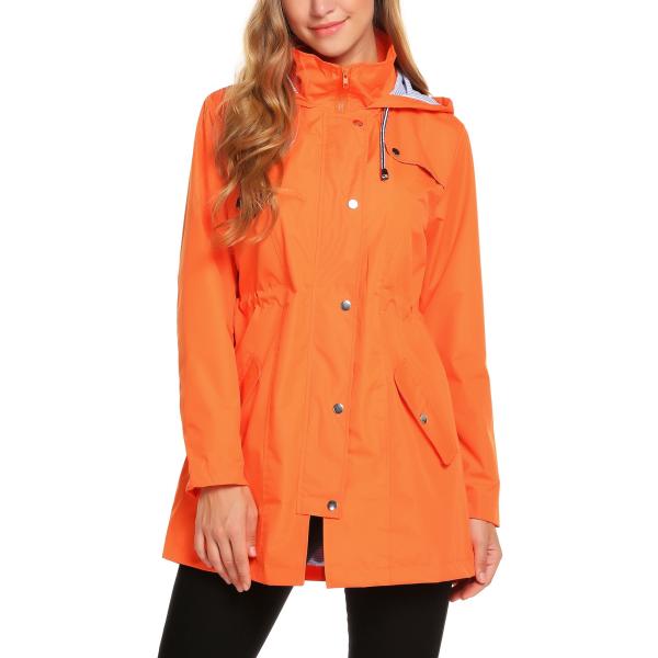 商品名: zhenwei OUTERWEAR レディース US サイズ: X-Small カラー: オレンジ ZHENWEI Womens Raincoat Lightweight Lining Hooded Waterproof Outd...