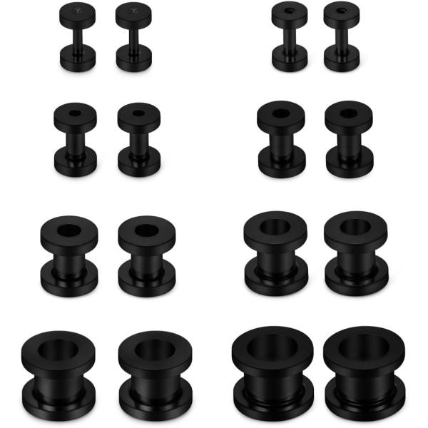 商品名scerring 16pcsねじ耳トンネルストレッチキットステンレススチールゲージプラグエクスパンダセット14 g-00gSCERRING 16PCS Screw Ear Tunnels Stretching Kit Stainles...