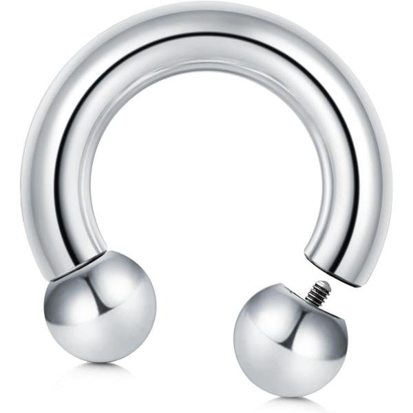 商品名VCMART PA ring-internally Threaded円形バーベルHorseshoe 00 g-0g-2g-4g-6g-8g-10g-12g 12 mm / 16 mm / 19 mm 316lサージカルスチールピアスボ...