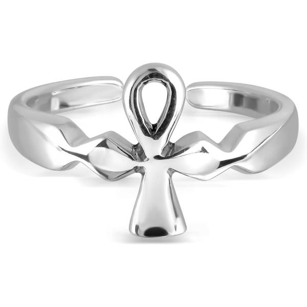 商品名WithLoveSilver 925スターリングシルバーTinyエジプトAnkh of Life Crossキーつま先リングWithLoveSilver 925 Sterling Silver Tiny Egyptian Ankh o...