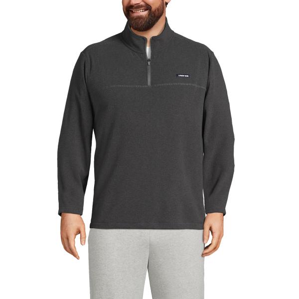 商品名: Lands' End OUTERWEAR メンズ US サイズ: X-Large カラー: ブラック Lands' End Mens T100 Fleece Quarter Zip Dark Charcoal Heather Ta...