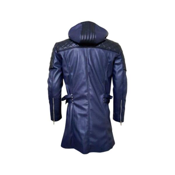 商品名:  DMC 5 Ner-o Faux Leather Jacket (M)ブランド: Leather Krafter商品サイズ: Medium商品番号: 色: Navy Blue素材: Faux Leather,Leather海外の...