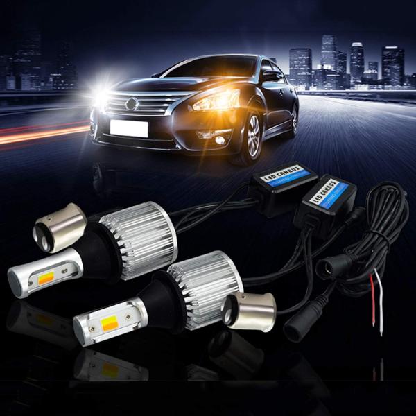 商品名SOCAL-LED 2x BA15d 1157 LED Bulb Switchback Extremely Bright 30W 3000LM COB High Power DRL Turn Signal Light Kit, Can...