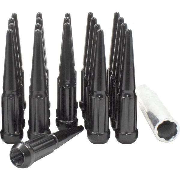 商品名Wheel Accessories Parts 20 Pcs 12mm 1.50 12x1.50 Thread Lug Nuts Spike Spline Solid Metal Truck Spline 4.40"" Long Bl...