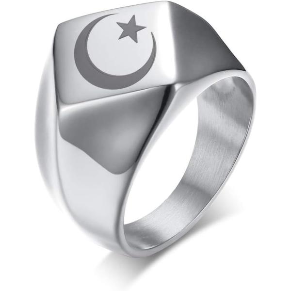 商品名MPRAINBOW ゴールド スチーンレス スチール 宗教 キリスト教 ジャス クロス 祈り バンド リング メンズ ボーイズ 誕生日 ギフトMPRAINBOW Muslim Islamic Religious Moon and St...