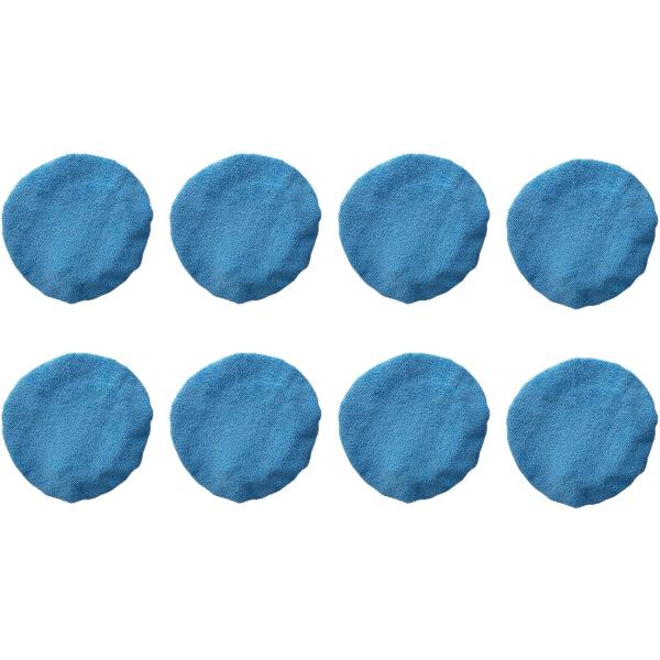 商品名KingBra カーポリッシャーパッドボンネット ソフトマイクロファイバー ポリッシュボンネット バフパッドカバー カーワックスボンネット ワックスパッド カーポリッシャー用 5 to 6 Inches - 8 Pcs ブルー YQ0...