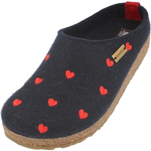 商品名Haflinger Clog Grizzly Cuoricino、Med Blue 40 M EU ブルーHAFLINGER Cuoricini Felt Clog Wool Slipper Navy EU 40ブランド：HAFLIN...