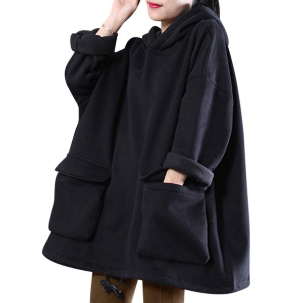 商品名: YESNO DRESS レディース US サイズ: One Size カラー: ブラック YESNO Casual Loose Fleece Hoodies for Women Oversized Hooded Sweatshir...