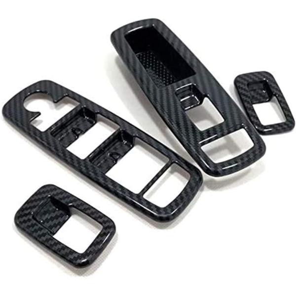 商品名ITrims for Jeep Grand Cherokee 2011-2018 Car Accessories Door Window Lift Switch Buttons Cover Trim 4PCS ABS Carbon F...