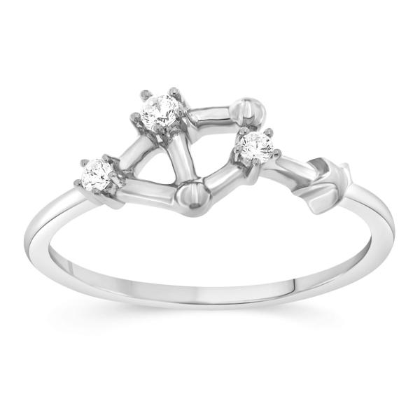 商品名: 天体 星 リブラ 占星術 スター 0.10ctw ダイヤモンドリング スターリングシルバー サイズ6 NATALIA DRAKE 1/10 Cttw Diamond Celestial Star Horoscope Libra A...