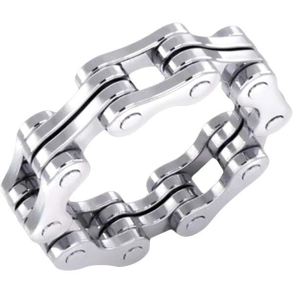 商品名US Jewels And Gems メンズ 0.925 スターリングシルバー バイクチェーン オートバイライディングリングUS Jewels New Men's 0.925 Sterling Silver Bike Chain Mo...