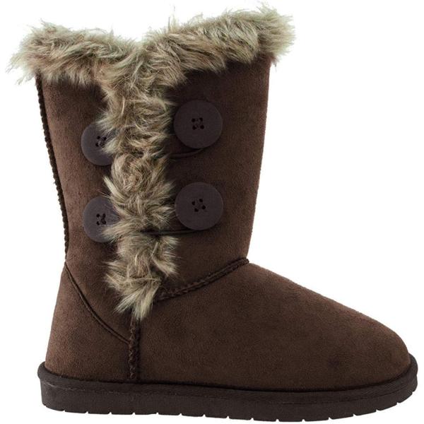 商品名Unknown レディース US サイズ: 7.5 M USWomen's Fur Mid-Calf 4 Buttons Faux Soft Snow Winter Flat Boot Shoes New 02 (7.5 B(M) U...