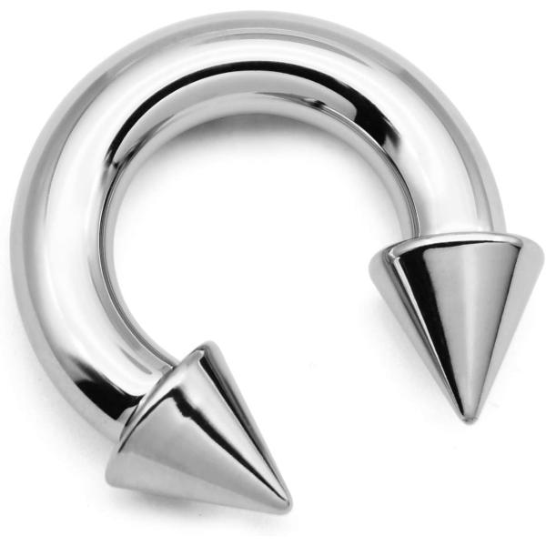 商品名vcmart インターナリー スレッド スパイク サーキュラー バーベル 蹄鉄 00G-0G-2G-4G-6G-8G-10G-12G 12mm/16mm/19mm 316L サージカルスチール ピアス ボディ ジュエリー 個別販売, ...