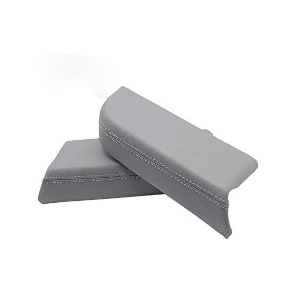 商品名VRracing Gray Leather Front Door Panels Armrest Covers Fits Compatible for Honda 2009-2013 Pilot 2PCS 2010 2011 2012ブ...