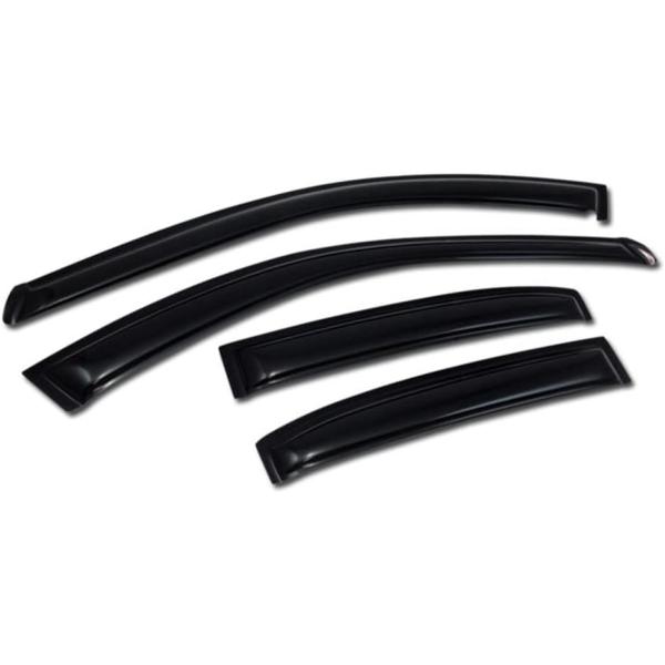 商品名Curved Style Smoke Window Visors Deflector Vent Shade Guard 4 Pieces Compatible With 99-03 Mitsubishi Galantブランド：Topl...