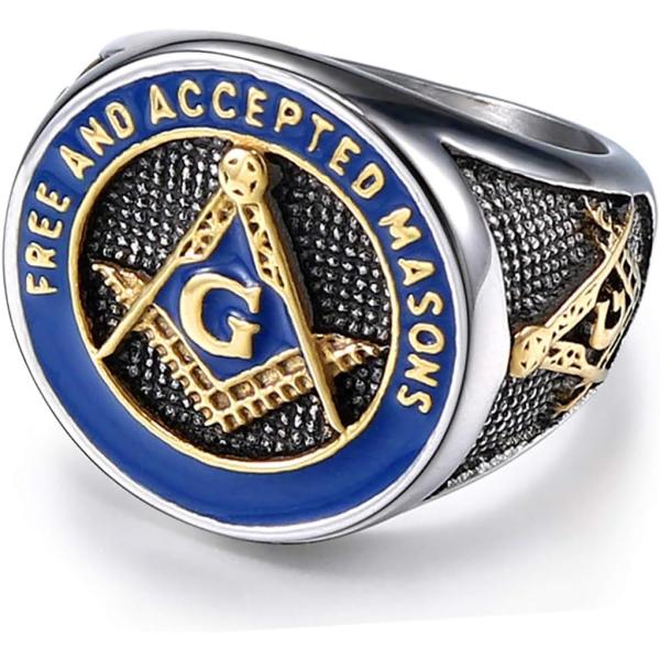 商品名TIANYI フリーメイソン フリーメイソン バイカーリング ステンレススチール メンズ フリーメイソンTIANYI Free and Accepted Masons Ring Stainless Steel Men's Freema...