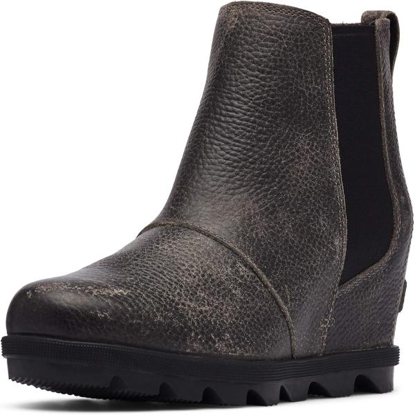 商品名SOREL - レディース Joan of Arctic Wedge II チェルシー レザー スエード アンクルブーツ, Quarry 1, 24.5Sorel Women's Joan of Arctic Wedge II Che...