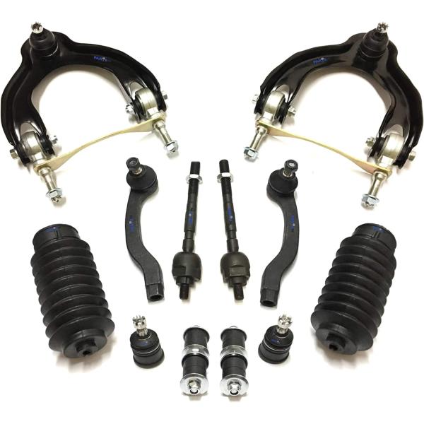 商品名PartsW - 12 Pc Complete Suspension Kit Upper Control Arms &amp; Ball Joints Outer Inner Tie Rod Ends Sway Bars Lower ...