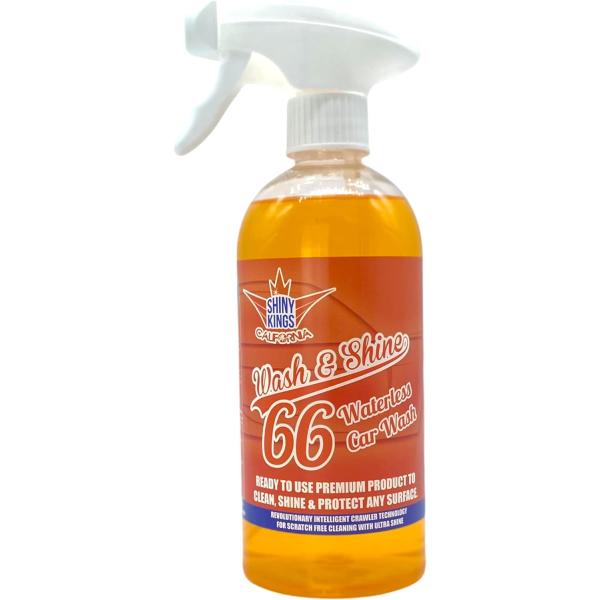 商品名Shinykings Wash&amp;Shine 66 WATERLESS Car Wash | Ultra Car Shine Effect | Powerful Car Soap for All Surfaces | Scrat...