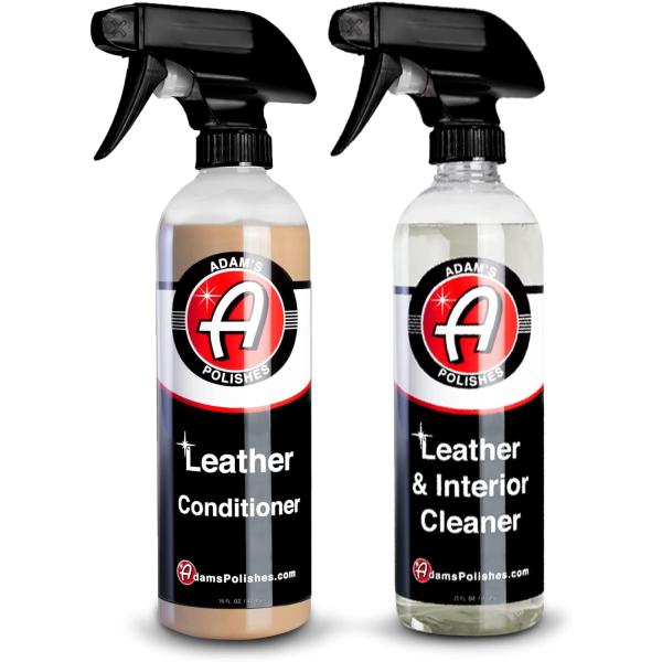 商品名Adam's Polishes レザーインテリアクリーナー＆コンディショナー完全な革ケアキット二つのボトルキットAdam's Polishes Leather Care Kit - Leather Cleaner &amp; Leat...