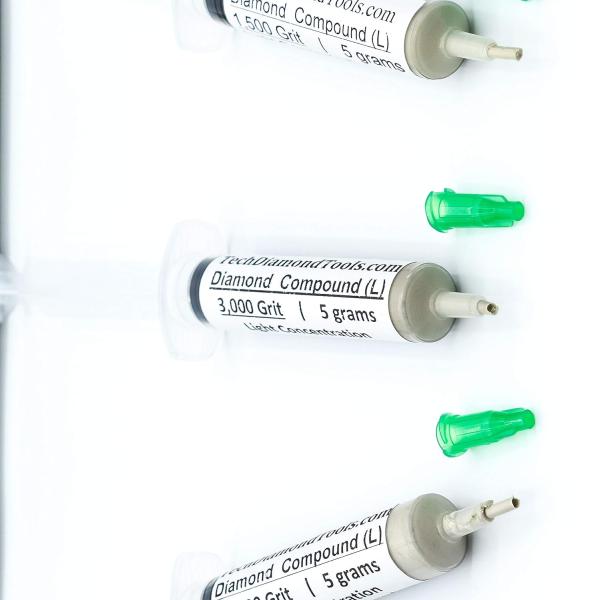 商品名TechDiamondTools ダイヤモンドガラス研磨コンパウンド研磨ペースト 3個セット 1500 3000 8000グリット 各10グラム ガラスフロントガラス用 スクラッチリムーバー ダイヤモンドパウダー10% 米国製Tech...