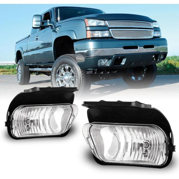 商品名AUTOFREE フォグランプ 2003-2006 Chevy Silverado1500 2500 3500/02-06 Avalanche ボディクラッドなし フォグランプ 交換用 ピックアップH10 12V 42W用 1ペア ク...