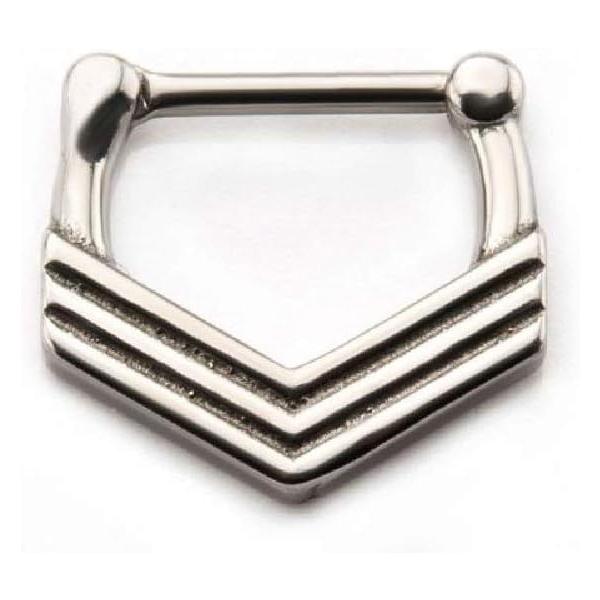 商品名穴あきフクロウ トリプルシェブロンセプタムクリッカー 316LステンレススチールPierced Owl Triple Chevron Septum Clicker in 316L Stainless Steelブランド：Pierced...