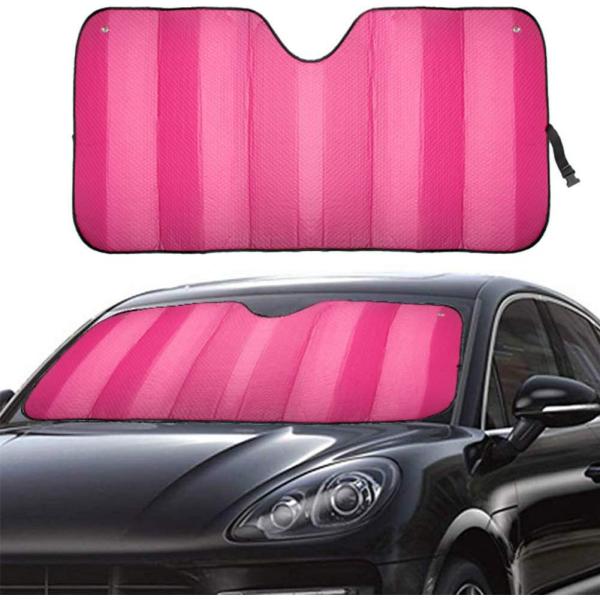 商品名MCBUTY Windshield Sun Shade for Car Pink Thicken 5-Layer UV Reflector Auto Front Window Sunshade Visor Shield Cover a...