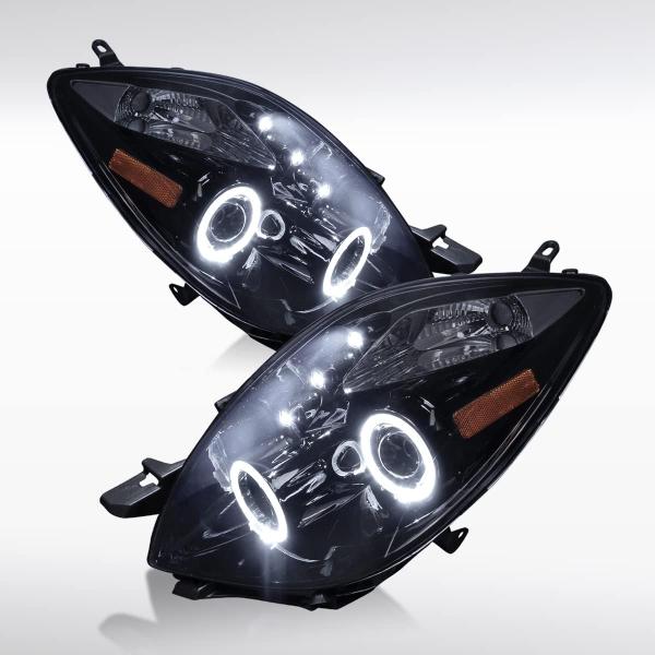 商品名Autozensation トヨタ ヤリス ハッチバック 3DR 光沢ブラック ヘイロー LED プロジェクターヘッドライトAUTOZENSATION Compatible with 2006-2008 Toyota Yaris Ha...