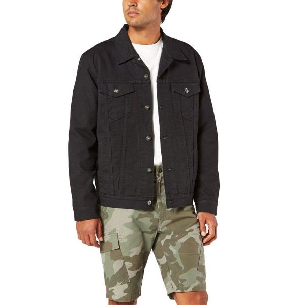 商品名: Signature by Levi Strauss &amp; Co. ゴールドラベル メンズ シグネチャー トラッカージャケット US サイズ: Medium カラー: ブラック Signature by Levi Straus...
