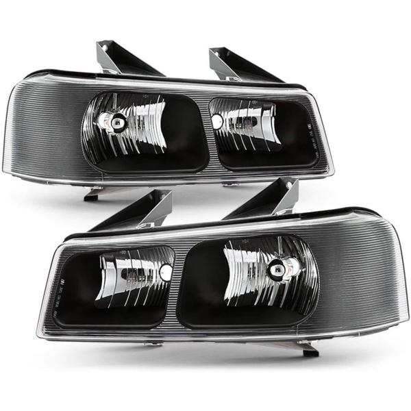 商品名[2003-2022 Chevy Express GMC Savana 1500 2500 3500 カーゴバン] OEスタイル ブラック ハウジング ヘッドライト ヘッドランプ アセンブリ 直接フィット 交換用ハウジング、運転席&a...